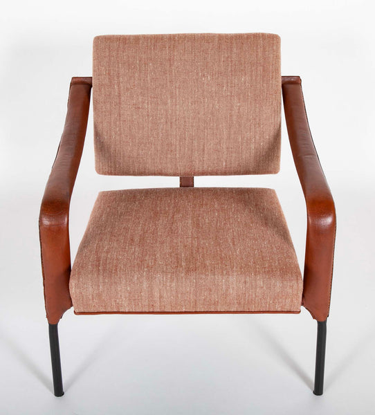 French Mid-Century Leather Armchair Attributed to Jacques Adnet – Avery ...