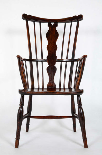Late 18th Century English Windsor Comb Back & Fiddle Splat Armchair ...