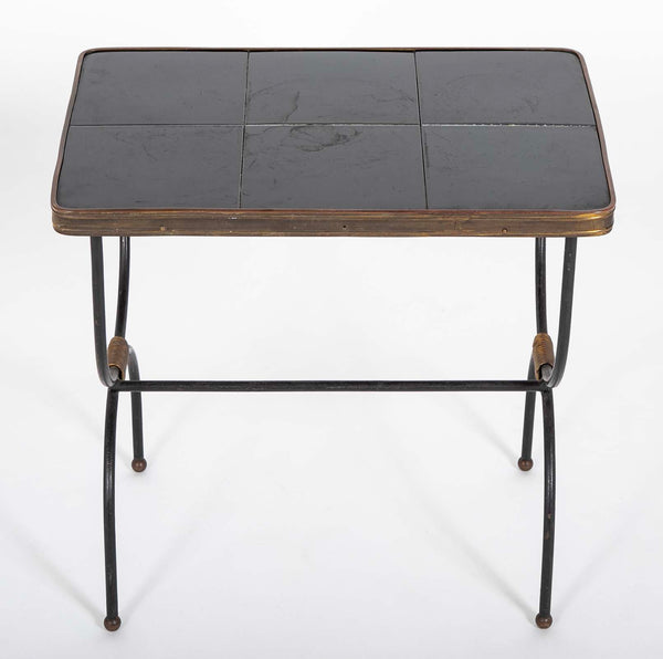 Two Nesting Tables in Curule Formed Metal by Jacques Adnet – Avery ...