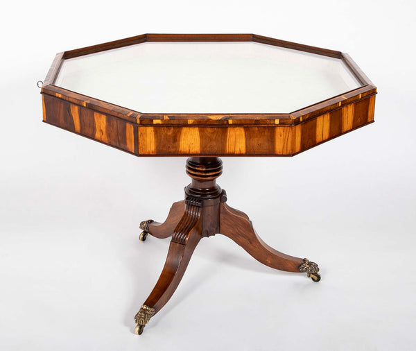 English George IV Cocus Wood Octagonal Vitrine Table – Avery & Dash ...
