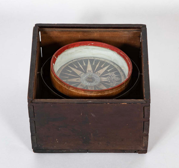 19th Century American Box Compass by E. Brown & Son, Fulton Slip NY ...