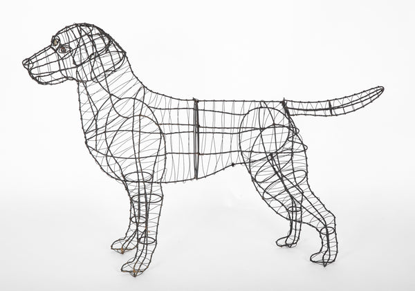 Modern Wire Topiary Form in the Shape of a Labrador Retriever – Avery ...