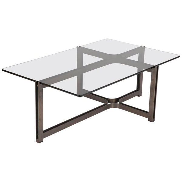 Bronze and Rosewood Coffee Table Designed by Roger Sprunger for Dunbar ...